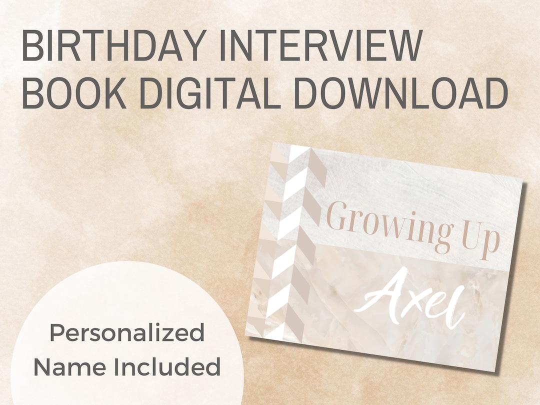 Children's Yearly Interview Book | Birthday Interview Book | Childhood ...