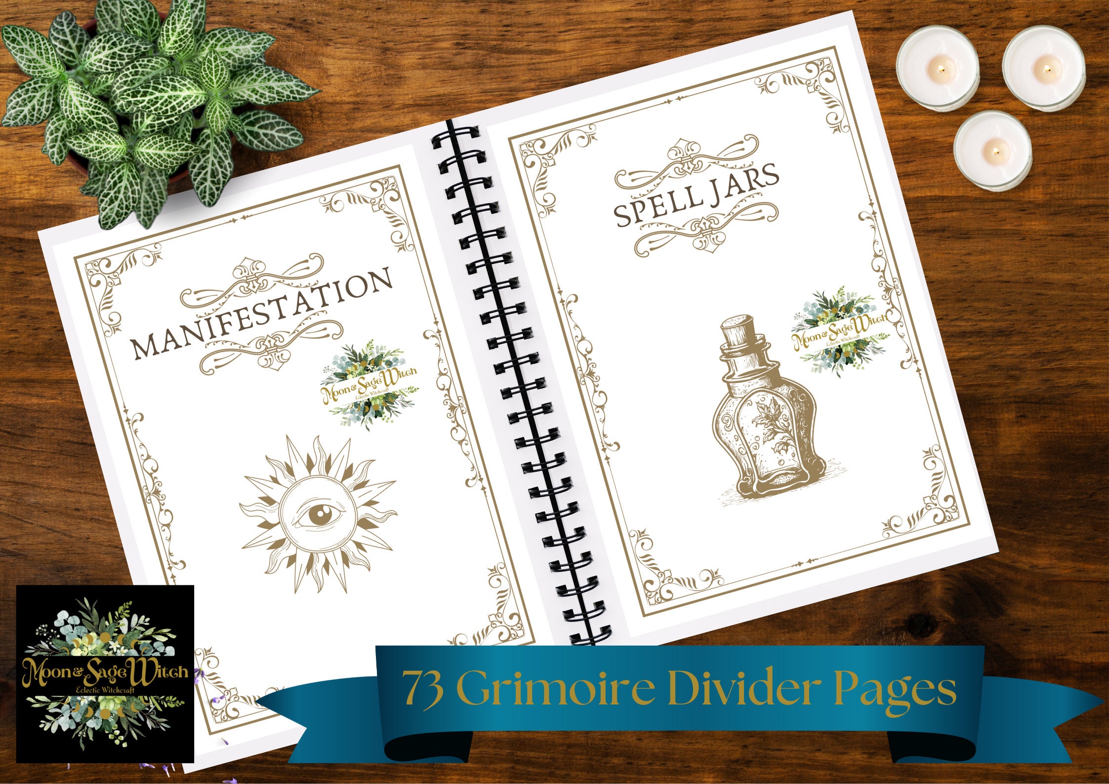 73 Book of Shadows Divider Pages Book of Shadows Title Pages - Etsy