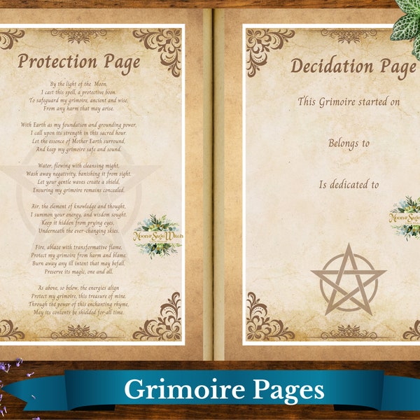 Grimoire Pages - Etsy