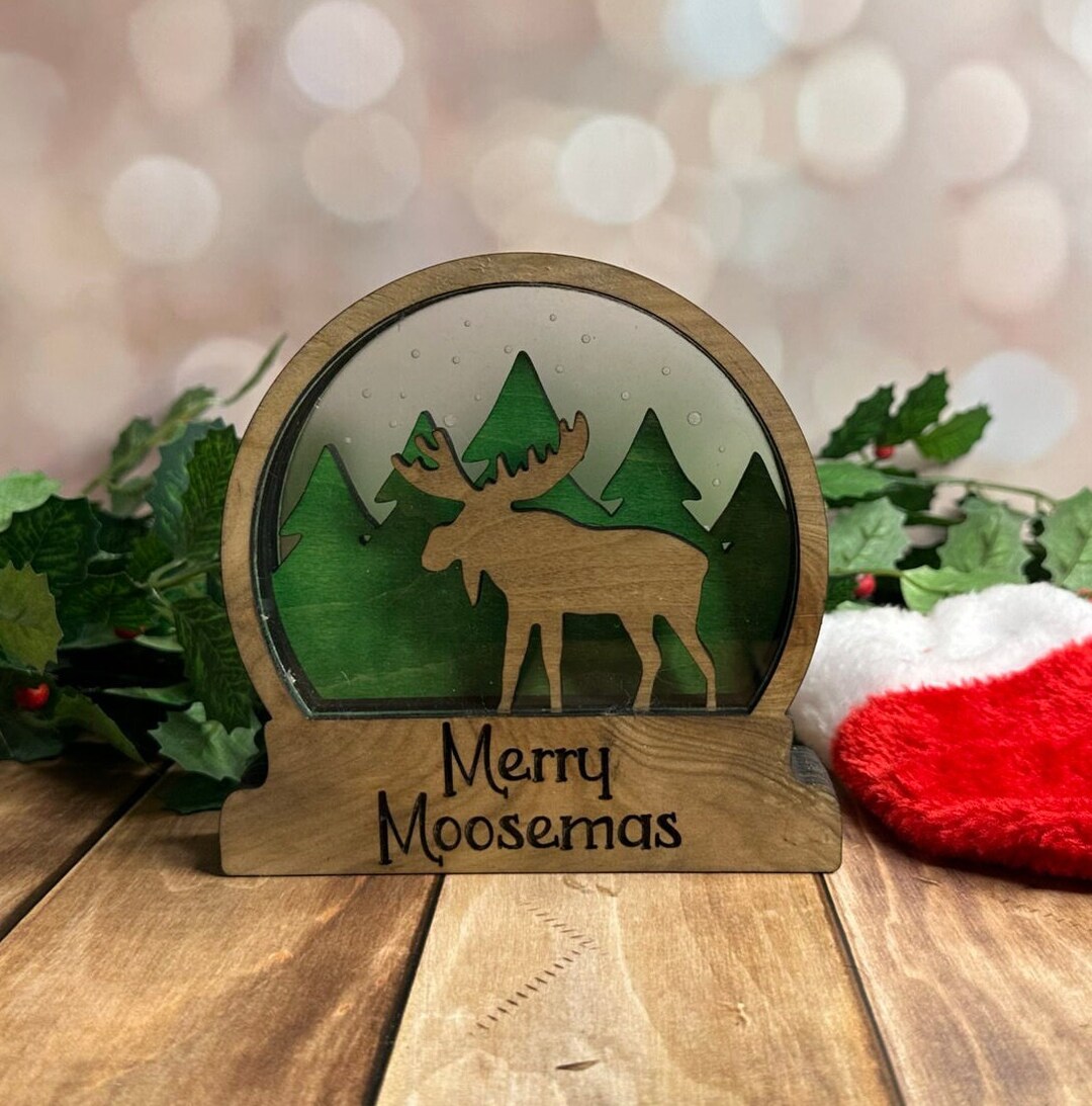 Snow Globe - Merry Moosemas - Etsy