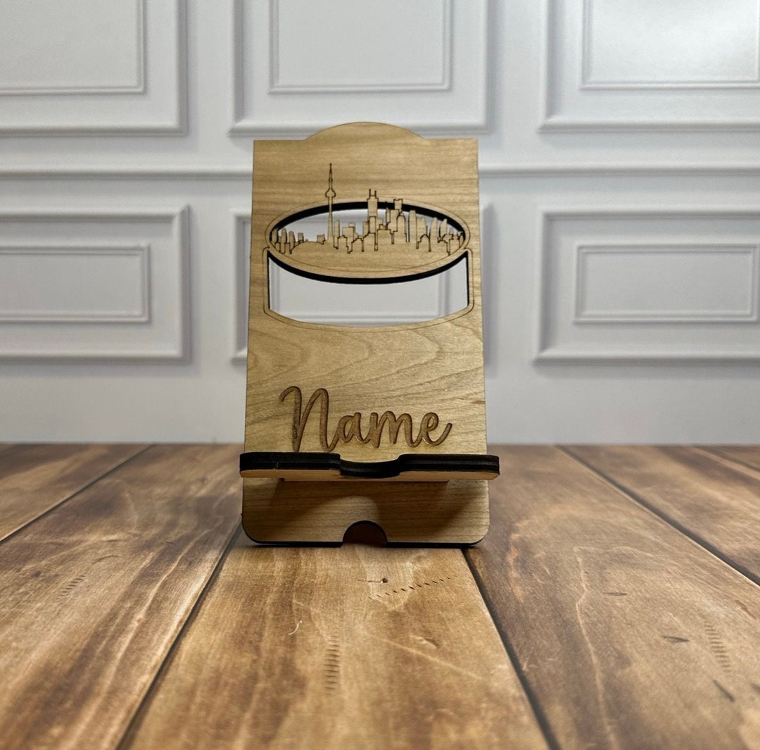 Personalized Toronto Skyline Phone Stand - Etsy