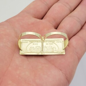 Men's 10K Yellow Gold Hundred Dollar Bill Ring Two Finger - Etsy