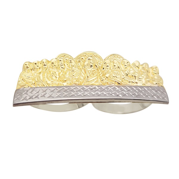 Two Finger Ring Gold Last Supper - Etsy