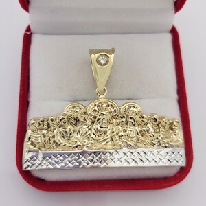 10K Gold Last Supper Pendant Charm Last Supper 1.8 Inch Width - Etsy