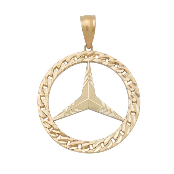Mercedes Pendant 10k - Etsy