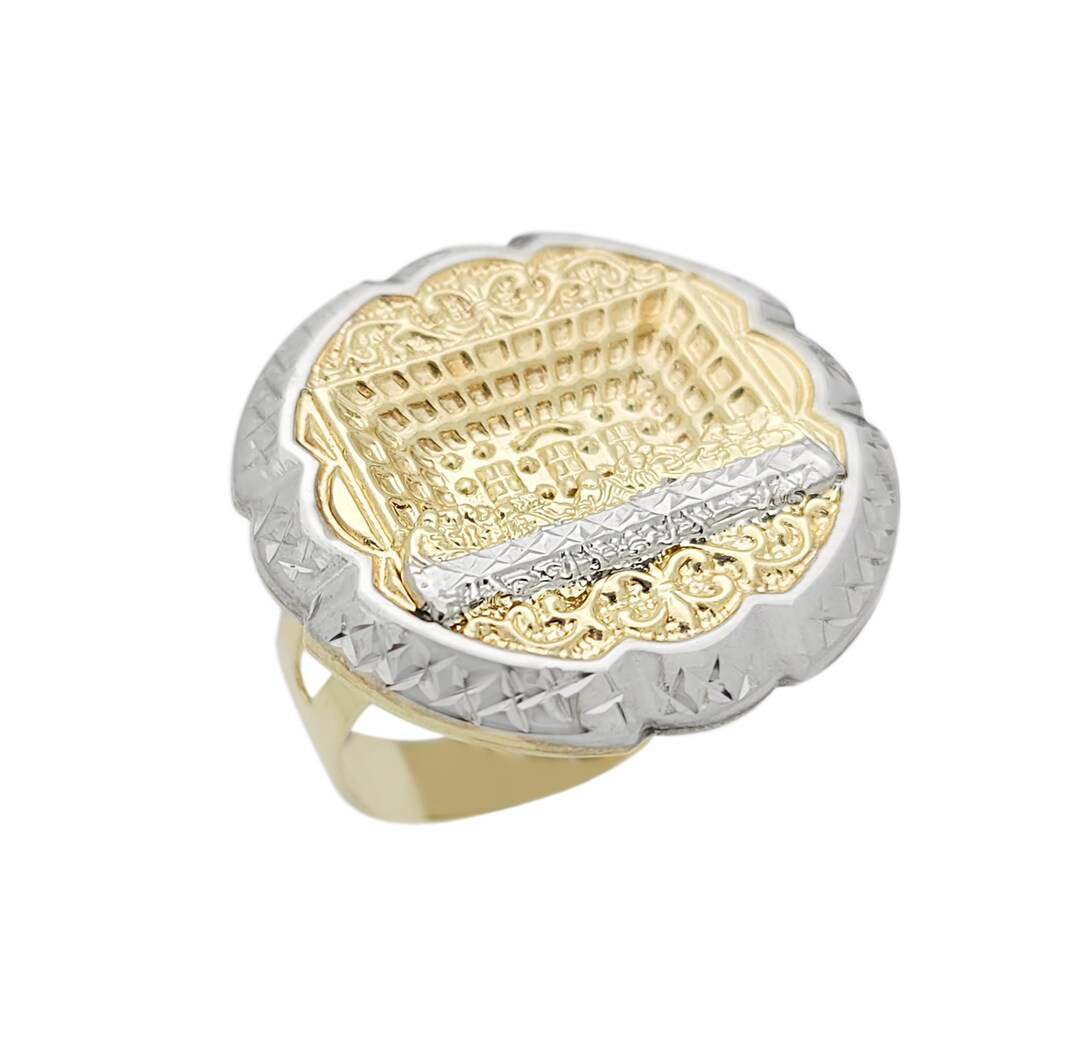10K Yellow Gold Last Supper Ring Mens Last Supper Gold Ring Religious ...