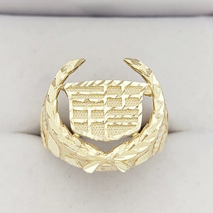 10K Yellow Gold Cadillac Ring for Men - Etsy