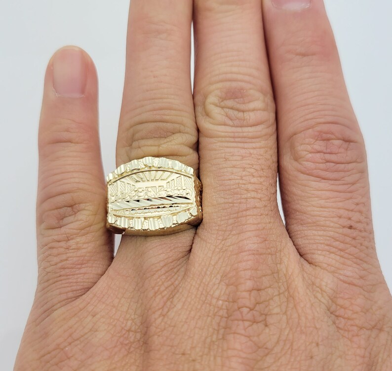 10K Yellow Gold Last Supper Ring Mens Last Supper Gold Ring - Etsy