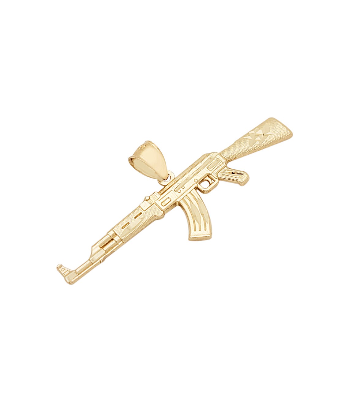 10k Yellow Gold AK 47 Pendant Gold Rifle Necklace Pendant Gun - Etsy