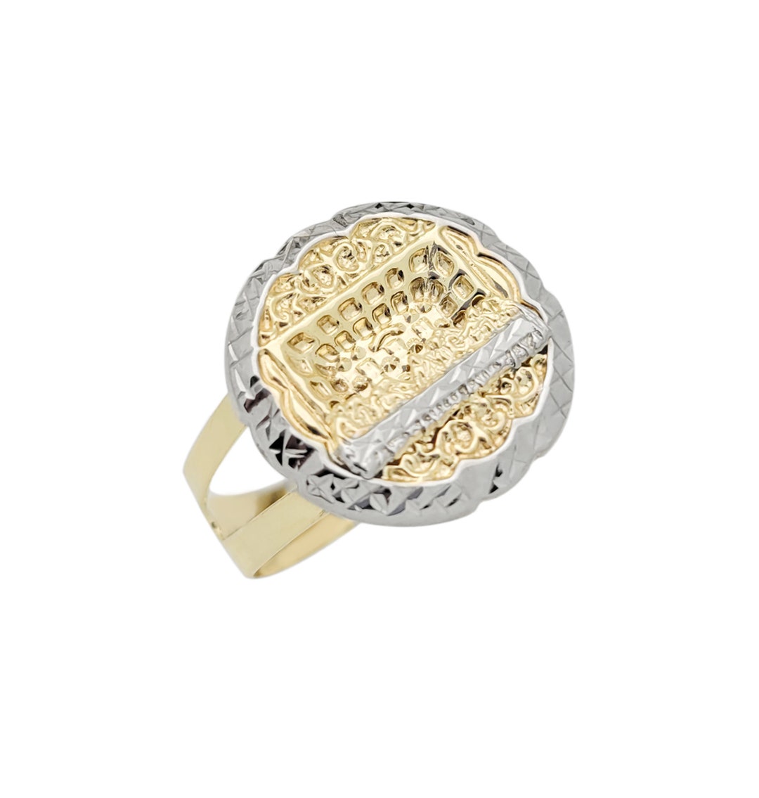 10K Yellow Gold Last Supper Ring Mens Last Supper Gold Ring Religious ...