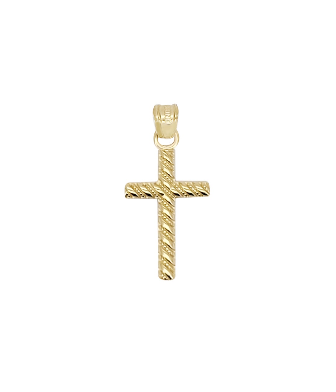 10K Yellow Gold Cross Pendant Gold Cross Small Charm - Etsy