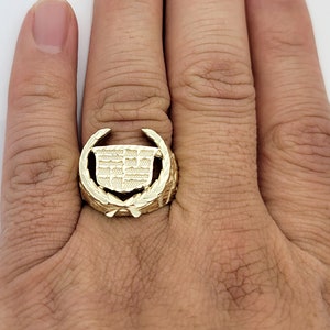 10K Yellow Gold Cadillac Ring for Men - Etsy