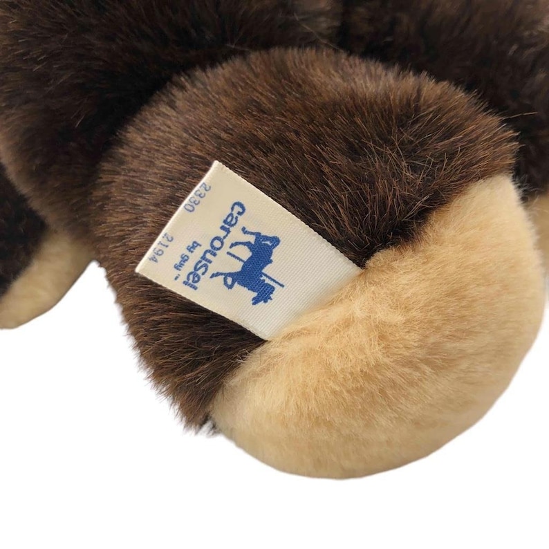 Vintage Animal Fair Carousel by Guy 15" Black Bear Teddy Plush W ...
