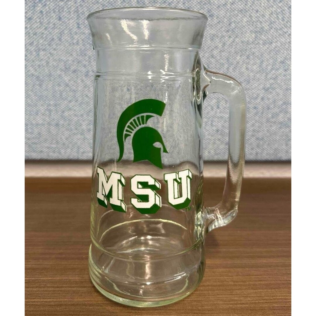 Vintage MSU Spartans 7 Glass Beer Mug Stein Michigan State University ...