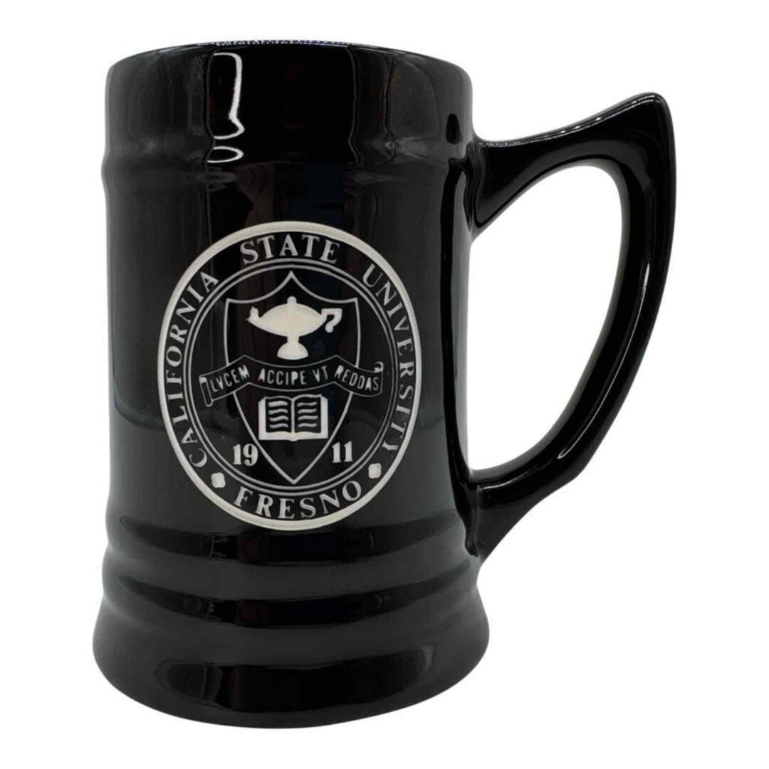 CSU Fresno Black W/ White University Seal 5" Coffee Mug Stein ...