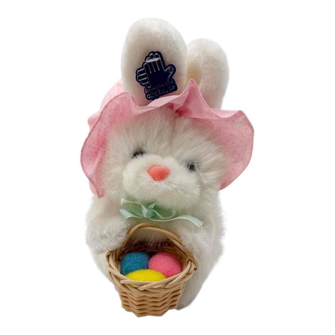 Vintage Applause CARLEY the Easter Bunny Plush W/ Pink Bonnet & Egg ...