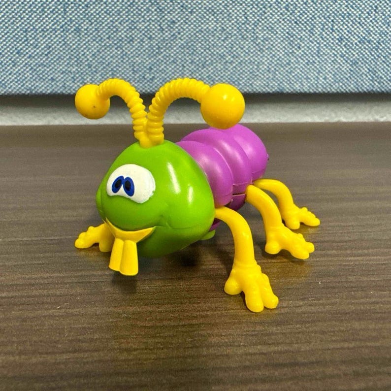 Vintage Jack in the Box Wind-up COOTIE BUG Mini Game Classics Kids Meal ...