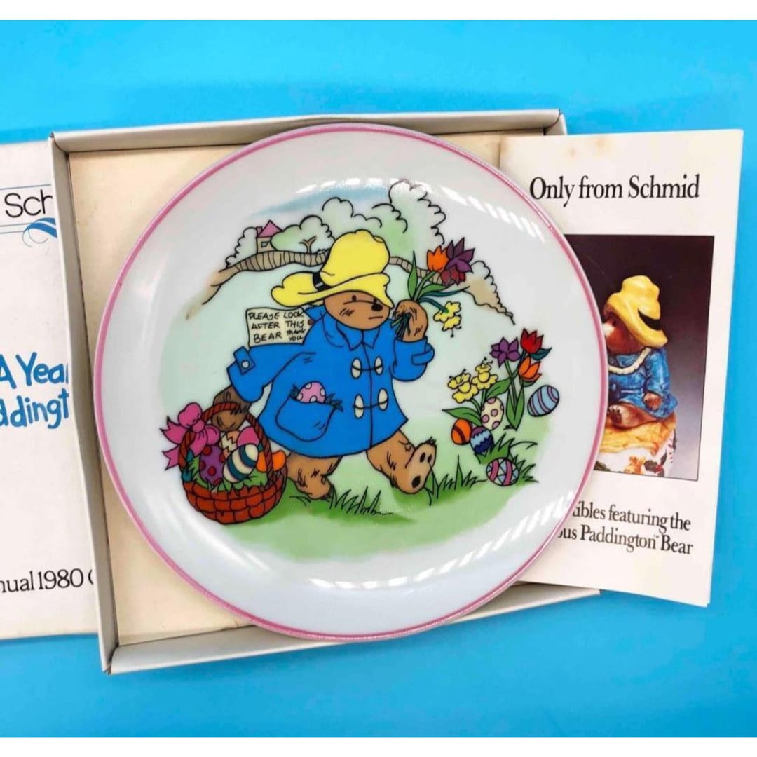 Vintage A Year With Paddington Bear EASTER Collector Plate Schmid 1980 ...