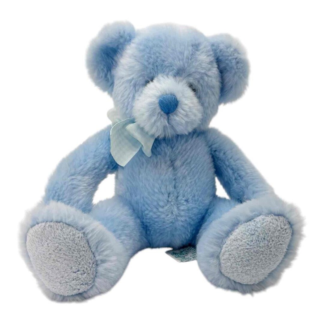 Vintage Russ Baby 9" RORY the Blue Teddy Bear W/ Rattle Inside Plush ...