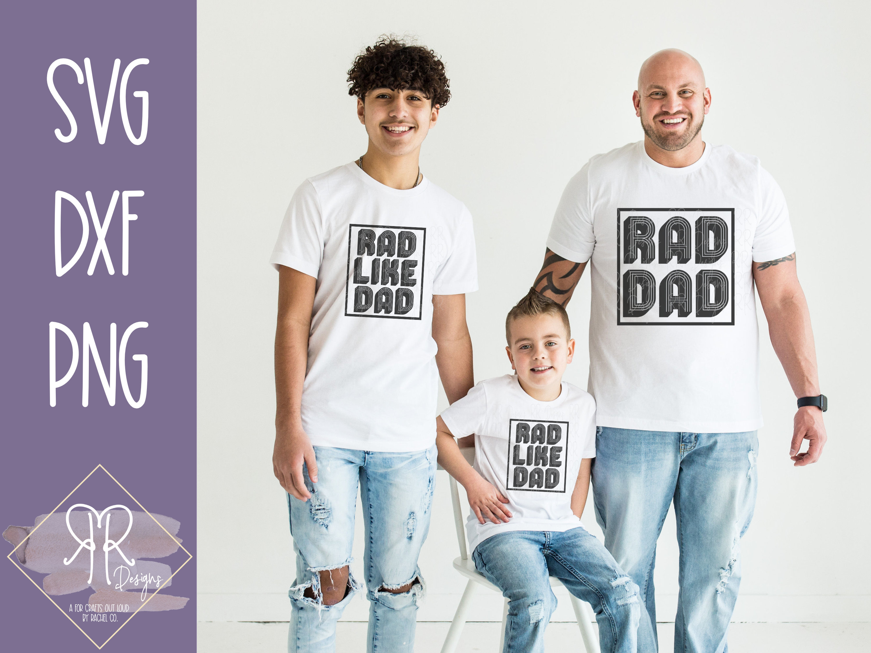 Rad Dad and Rad Like Dad SVG Bundle / Rad Dad Father's Day SVG / Father ...
