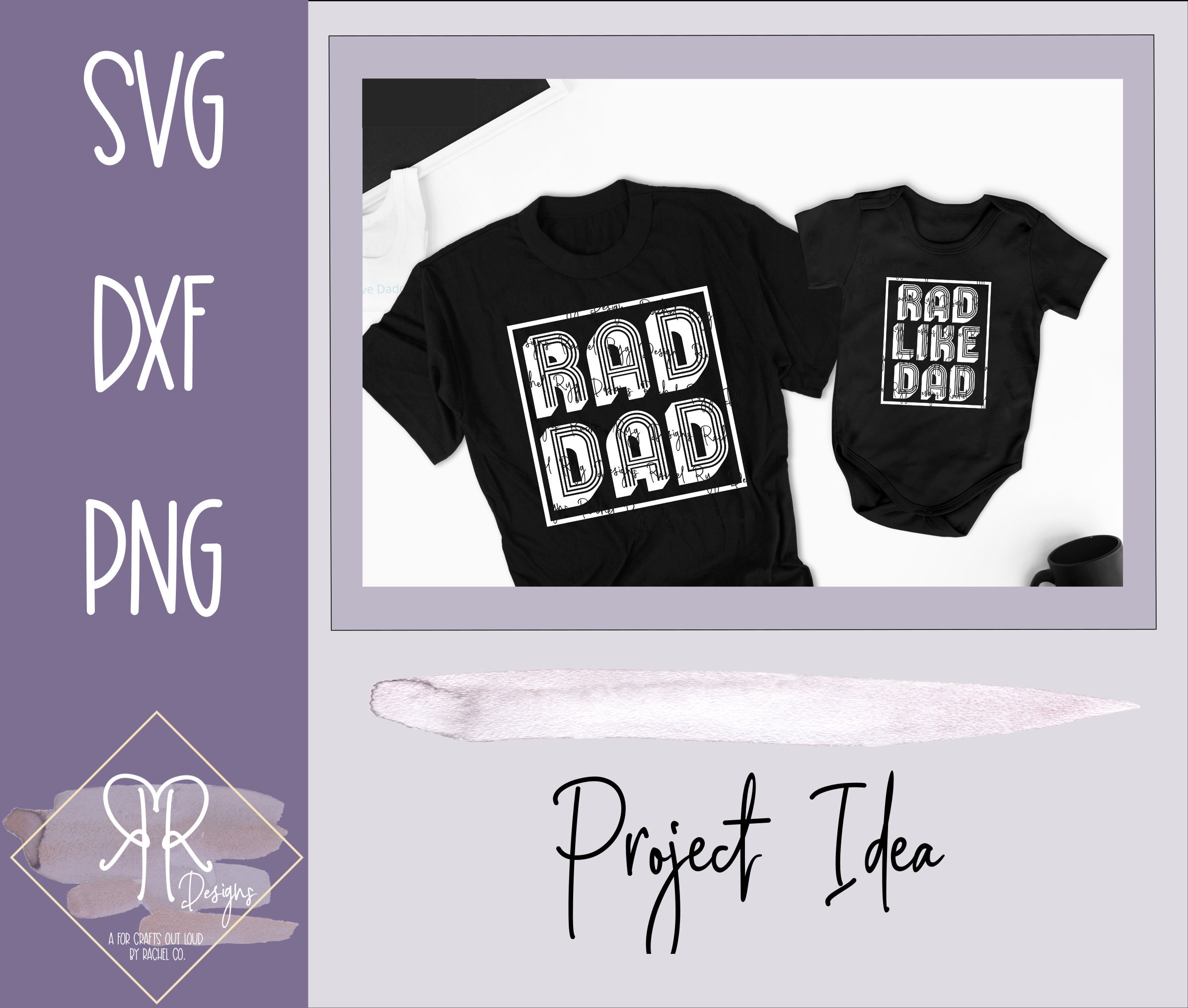 Rad Dad and Rad Like Dad SVG Bundle / Rad Dad Father's Day SVG / Father ...