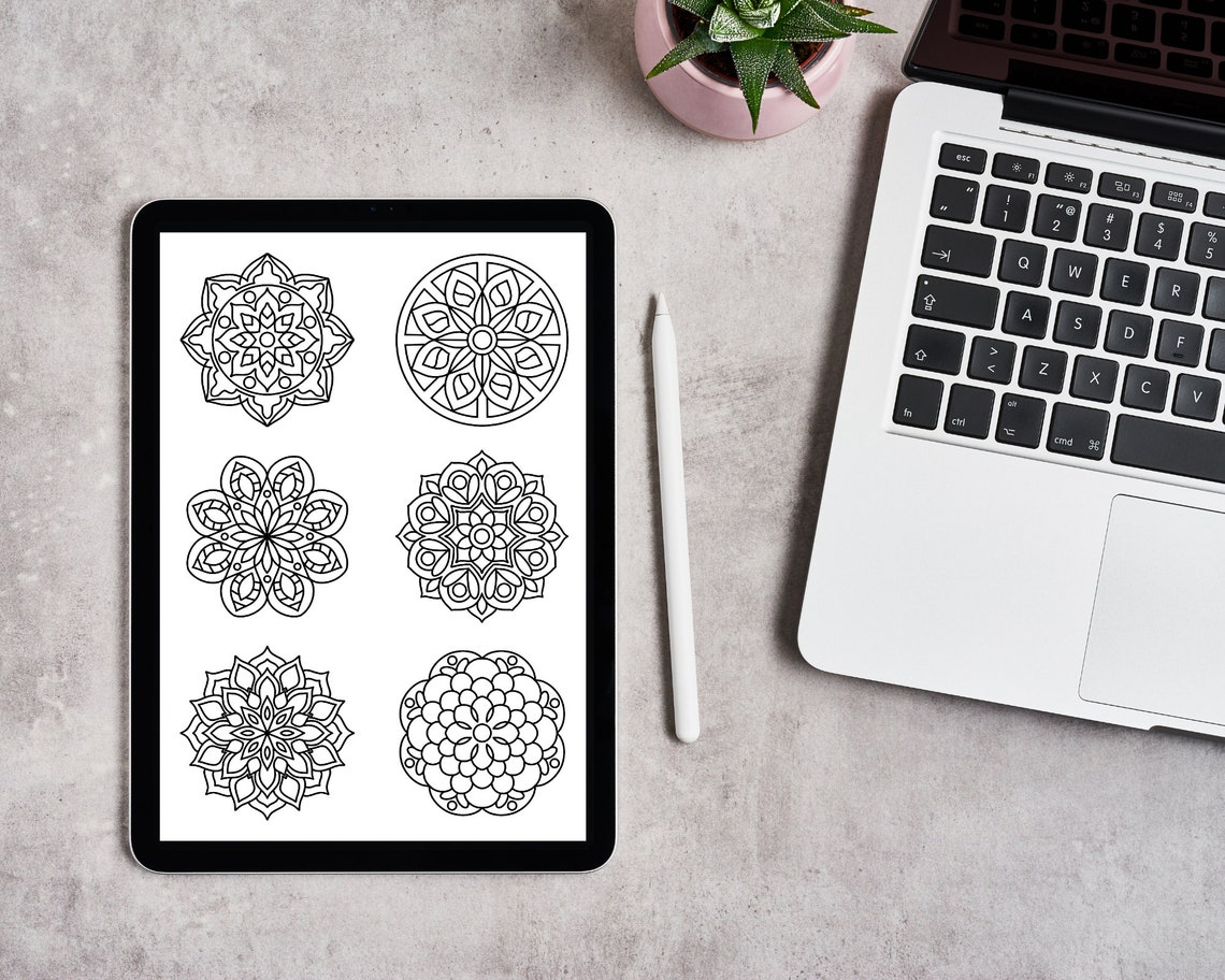 12 Mini Mandalas Printable Coloring Pages Adult Coloring - Etsy