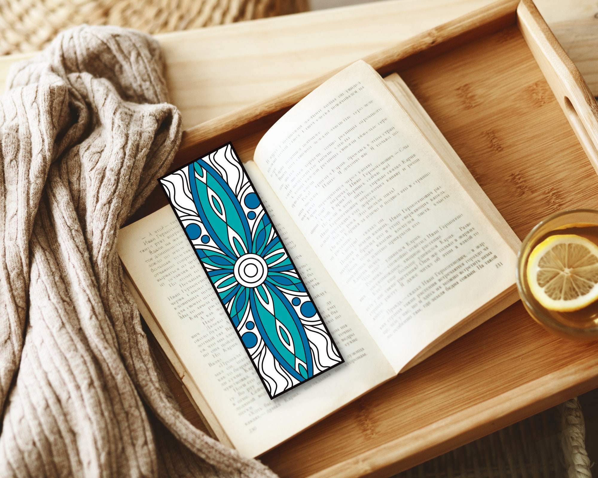 Printable Coloring Bookmarks, Set of 8 Abstract Mandala Designs for ...