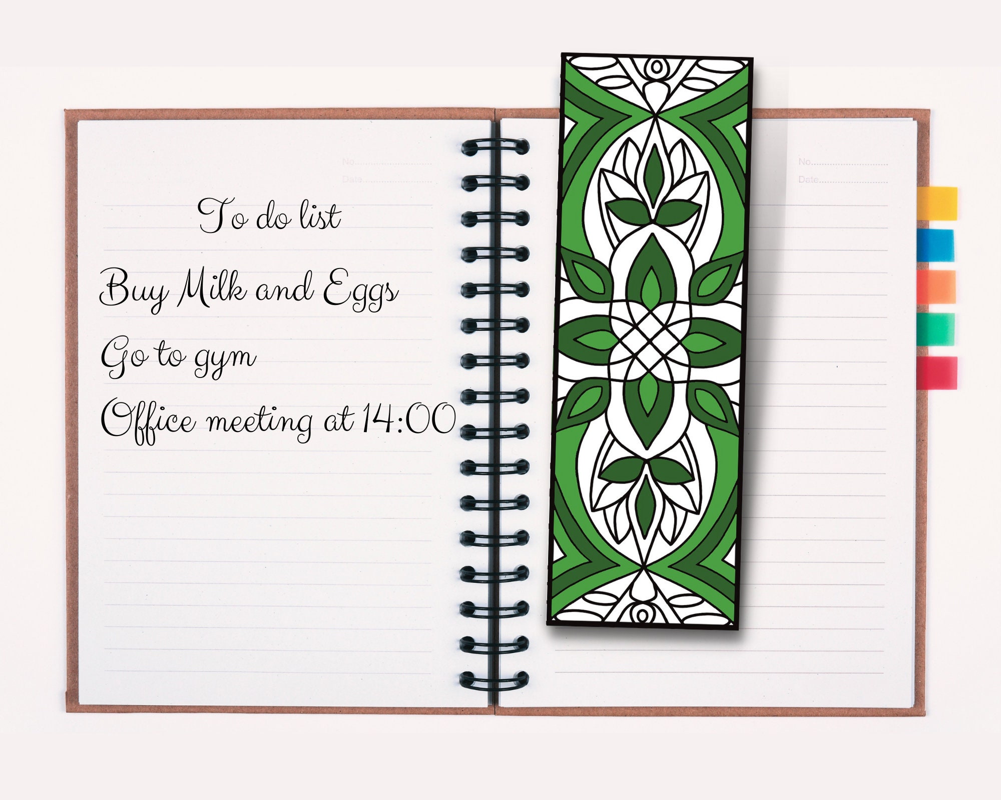 Printable Coloring Bookmarks, Set of 8 Abstract Mandala Designs for ...