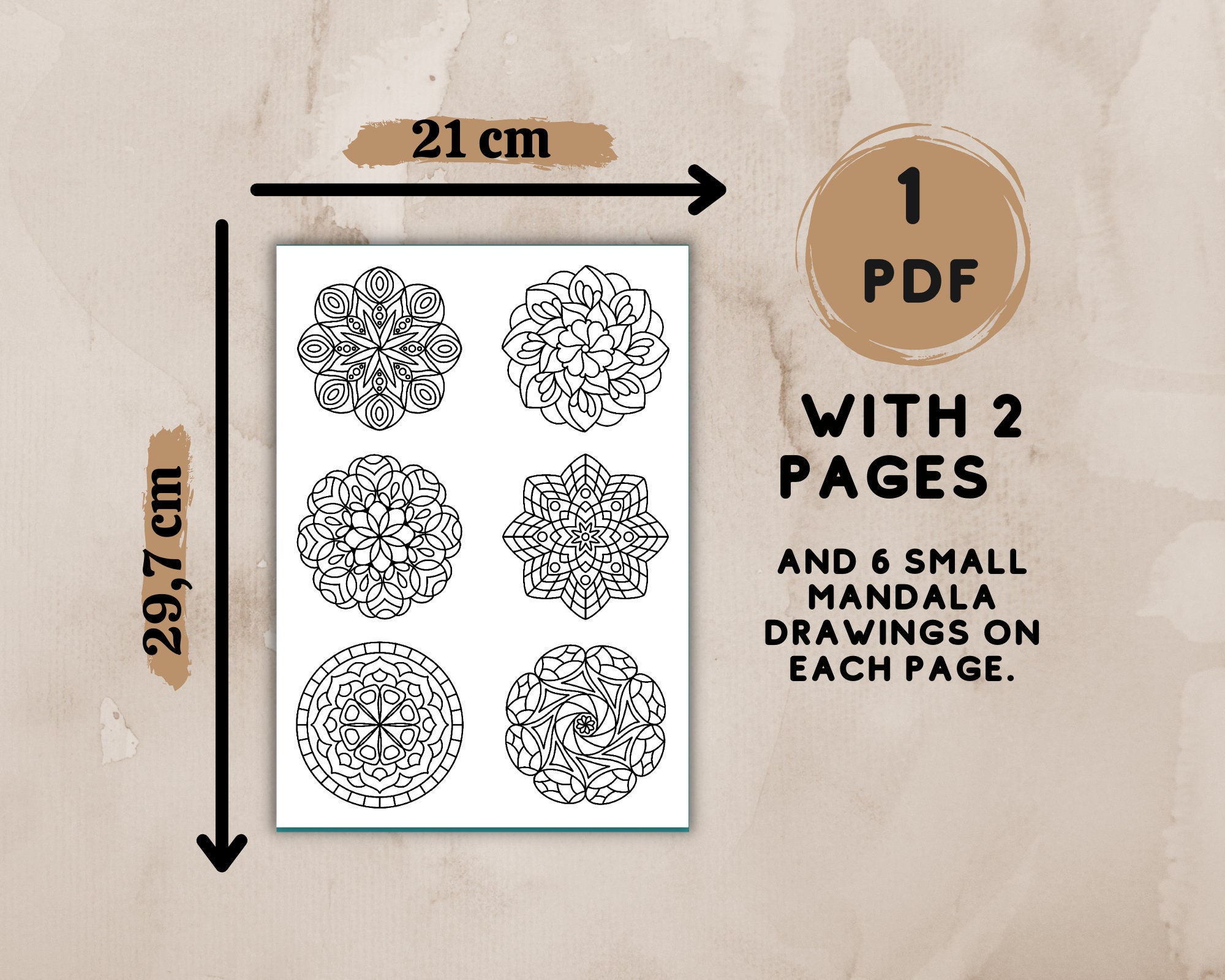 12 Mini Mandalas Printable Coloring Pages Adult Coloring - Etsy