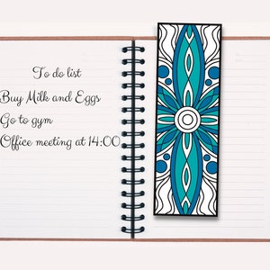 Printable Coloring Bookmarks, Set of 8 Abstract Mandala Designs for ...