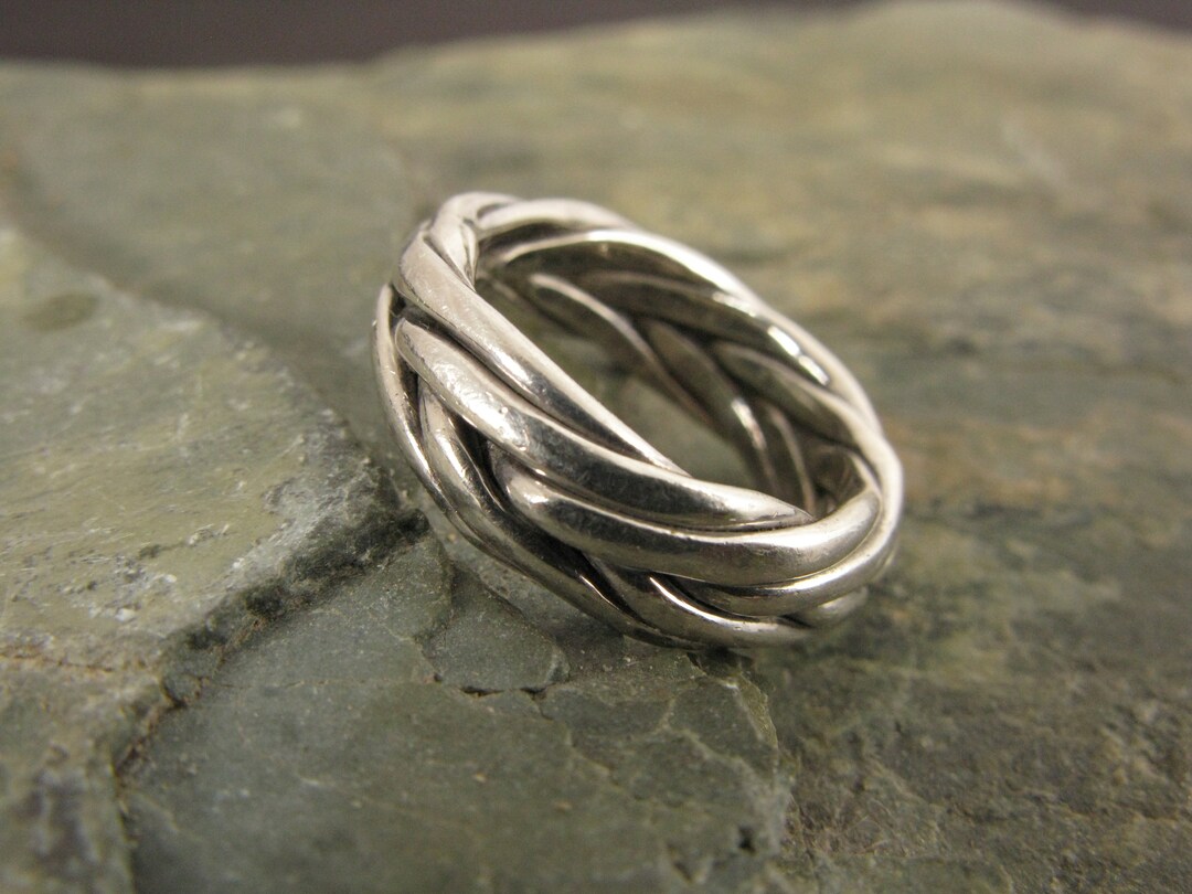 Vintage Sterling Silver Weave Ring Size 6 - Etsy