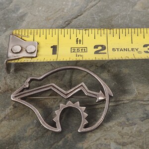 Vintage Large Native American Sterling Silver Spirit Bear Pin / Brooch ...