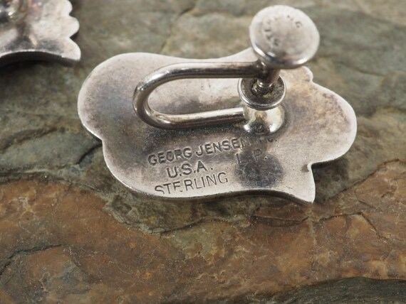 Vintage George Jensen Sterling Silver Tulip Screw Bac… - Gem