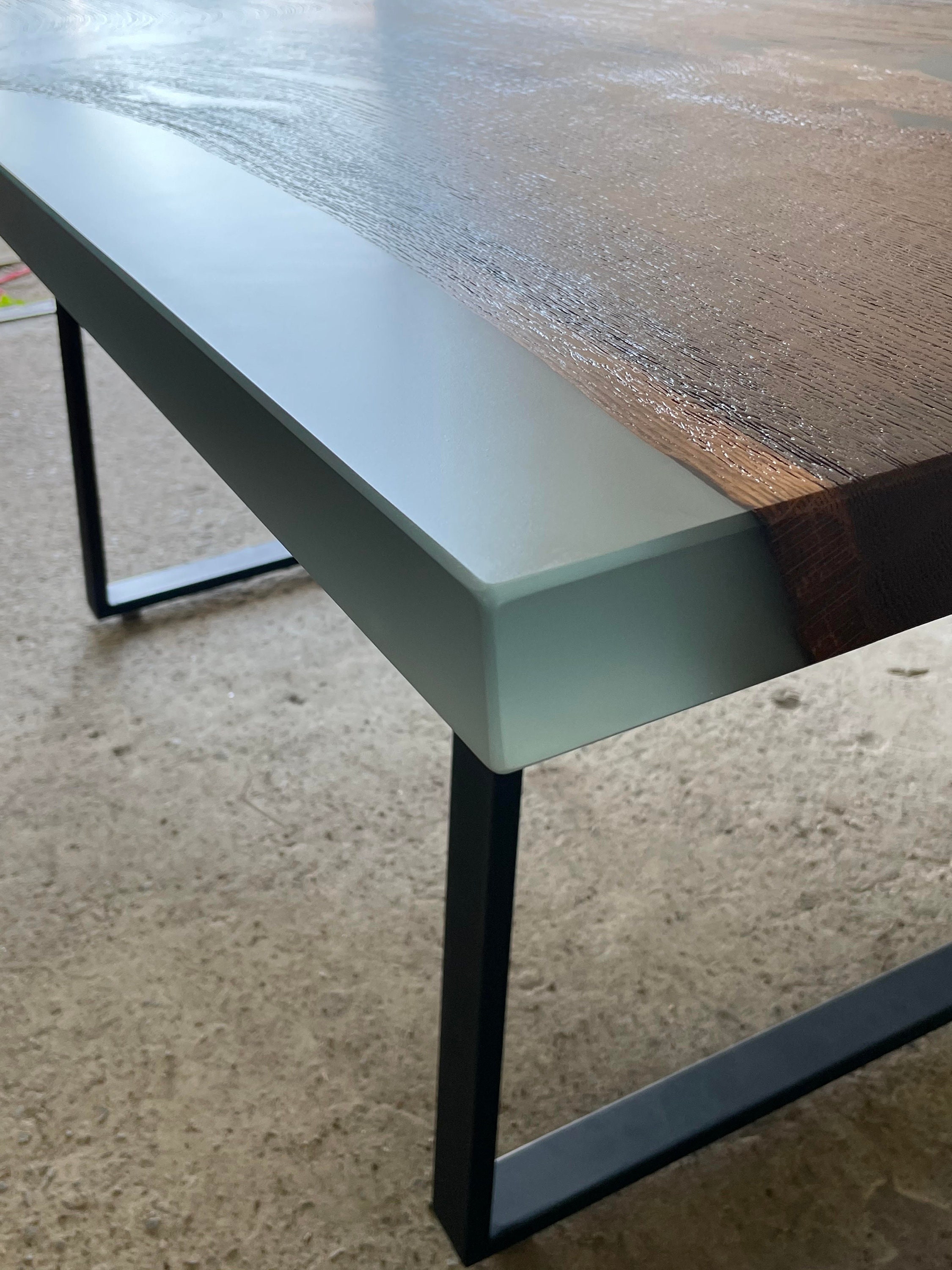 Dining Table Made From Oak Tree and Epoxy Resin, Luxury Table,big ...