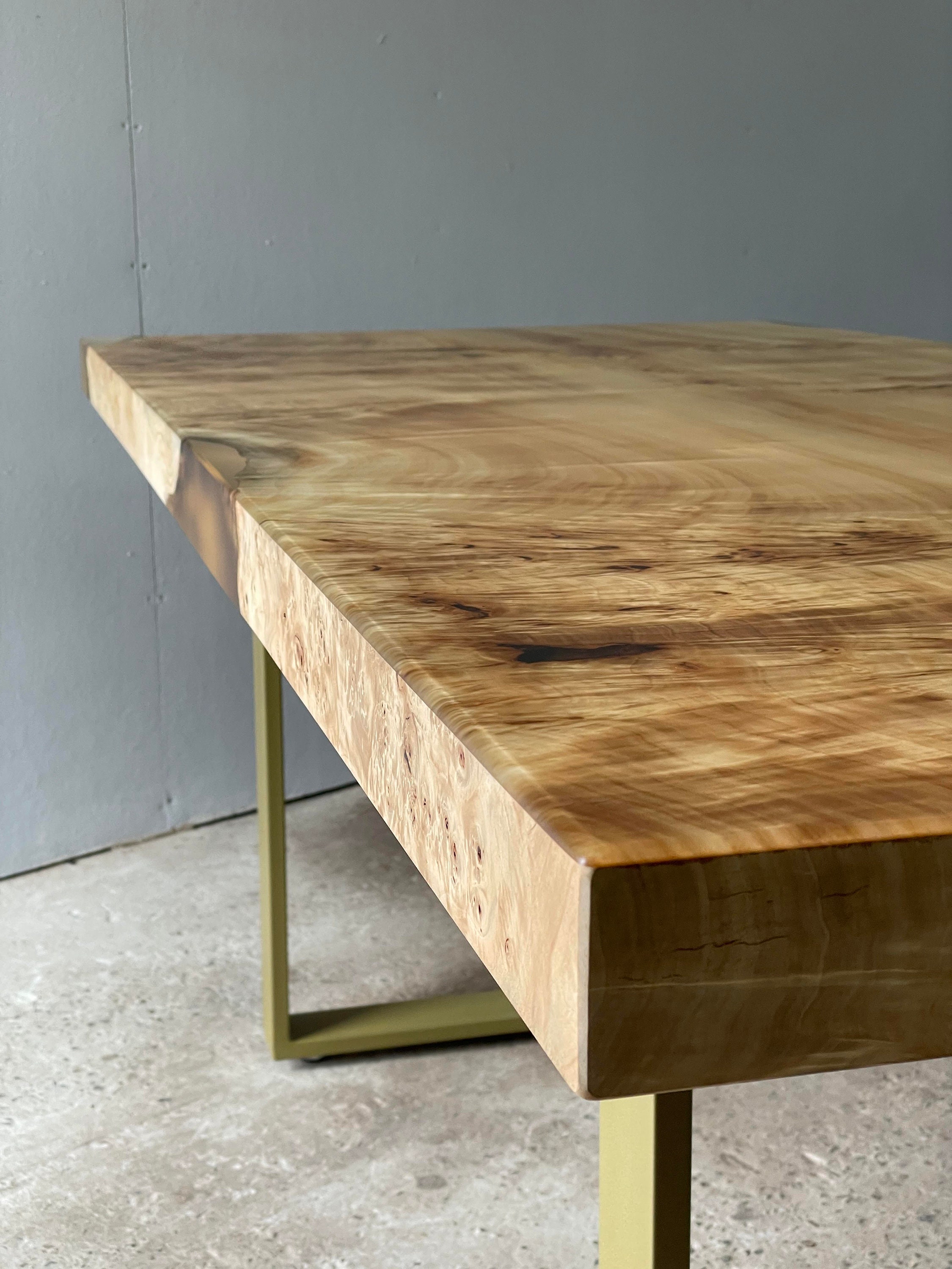 Dining Table Made From Solid Burl Poplar Wood. Mappa Burl - Etsy