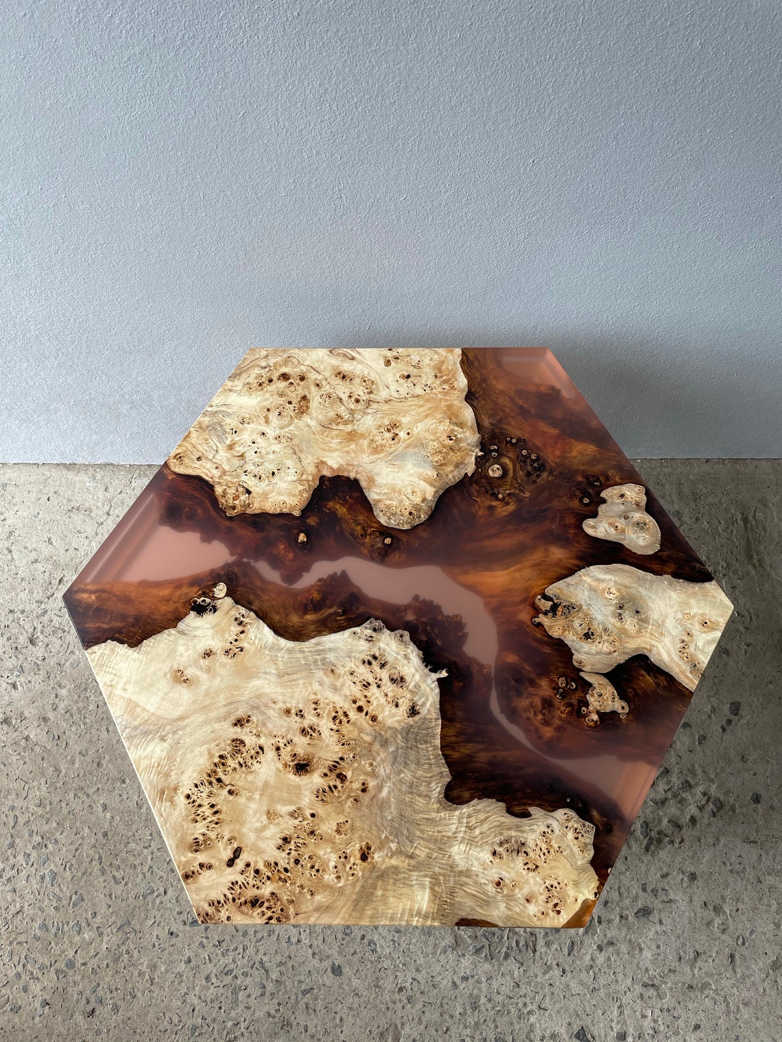 Coffee Table From Mappa Burl . Mappa Burl Table With Epoxy. Epoxy Table ...