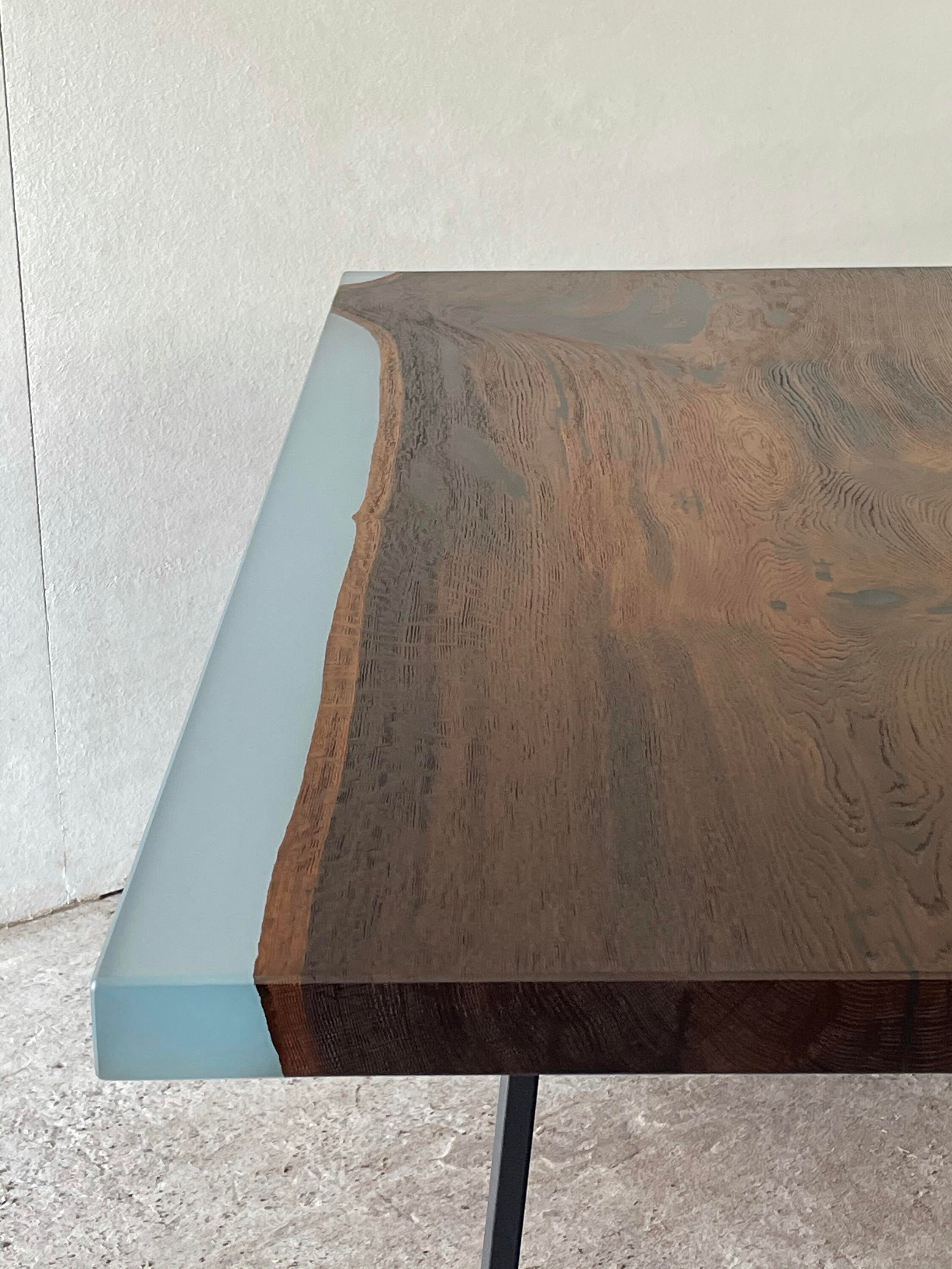 Dining Table Made From Oak Tree and Epoxy Resin, Luxury Table,big ...