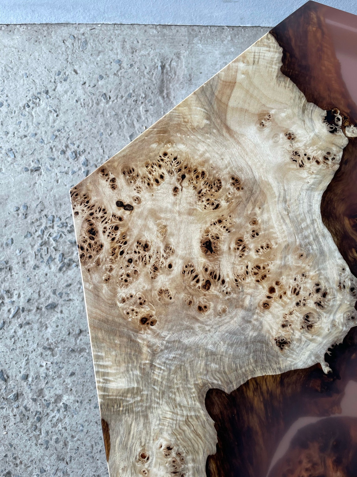 Coffee Table From Mappa Burl . Mappa Burl Table With Epoxy. Epoxy Table ...
