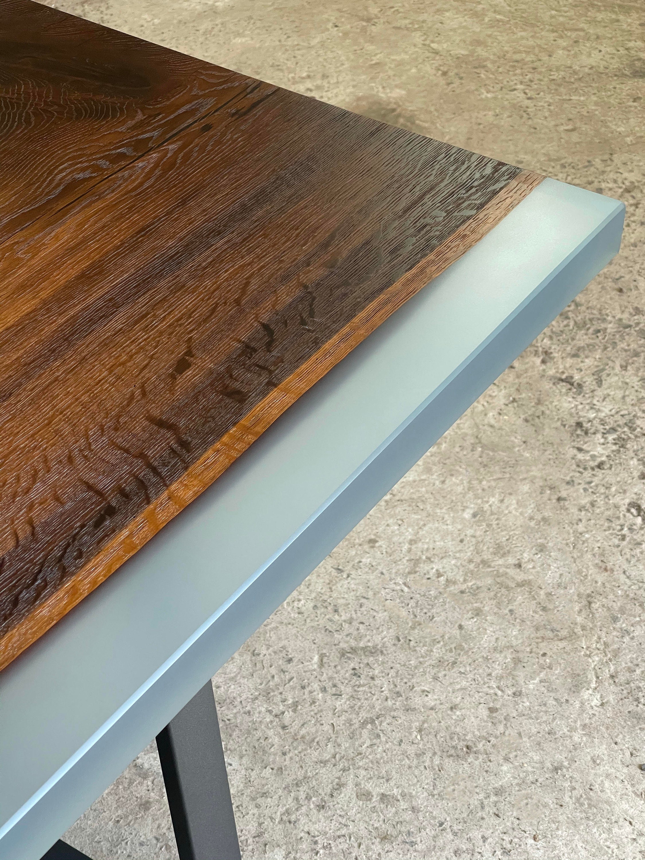 Dining Table Made From Oak Tree and Epoxy Resin, Luxury Table,big ...