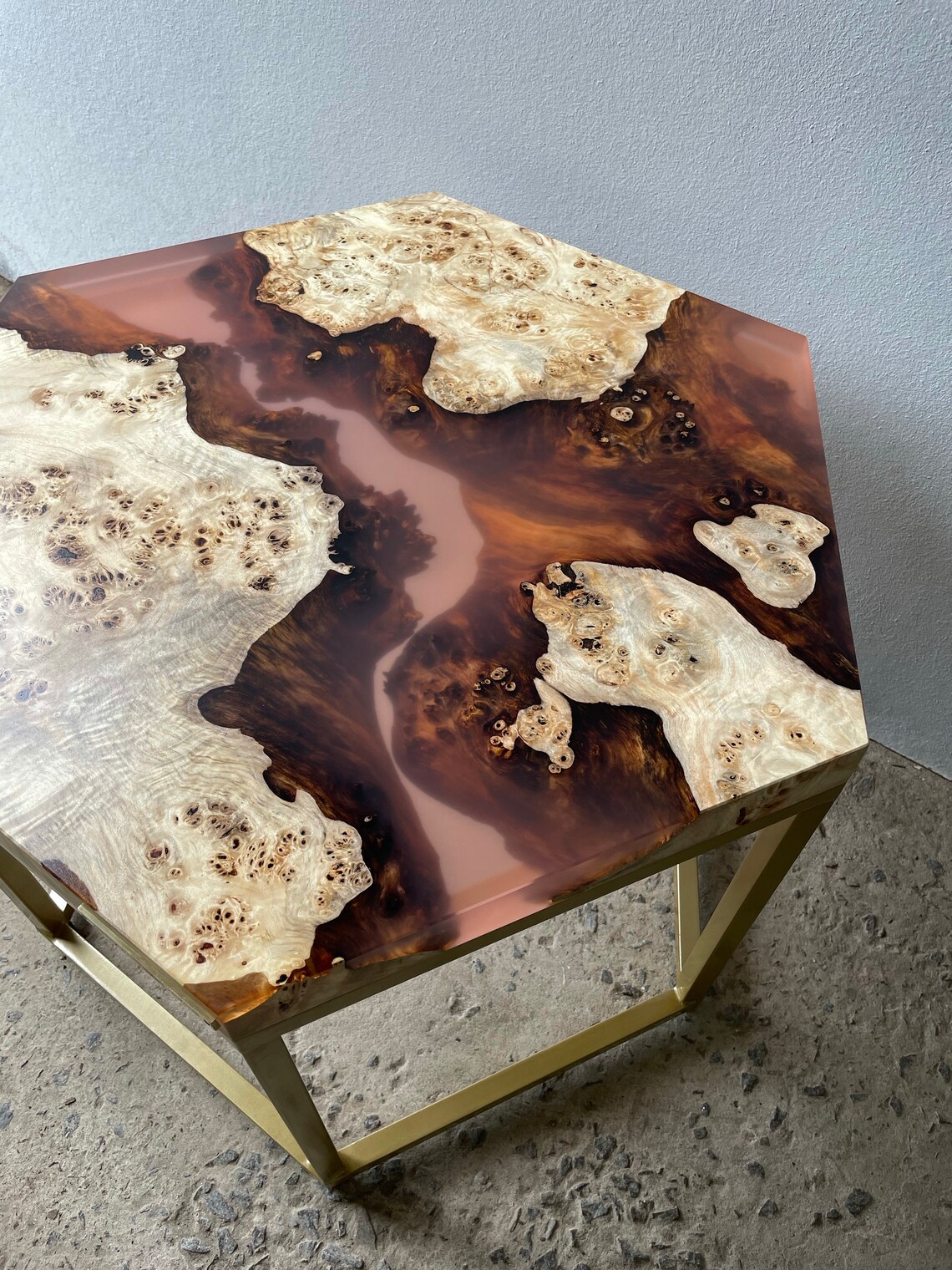 Coffee Table From Mappa Burl . Mappa Burl Table With Epoxy. Epoxy Table ...