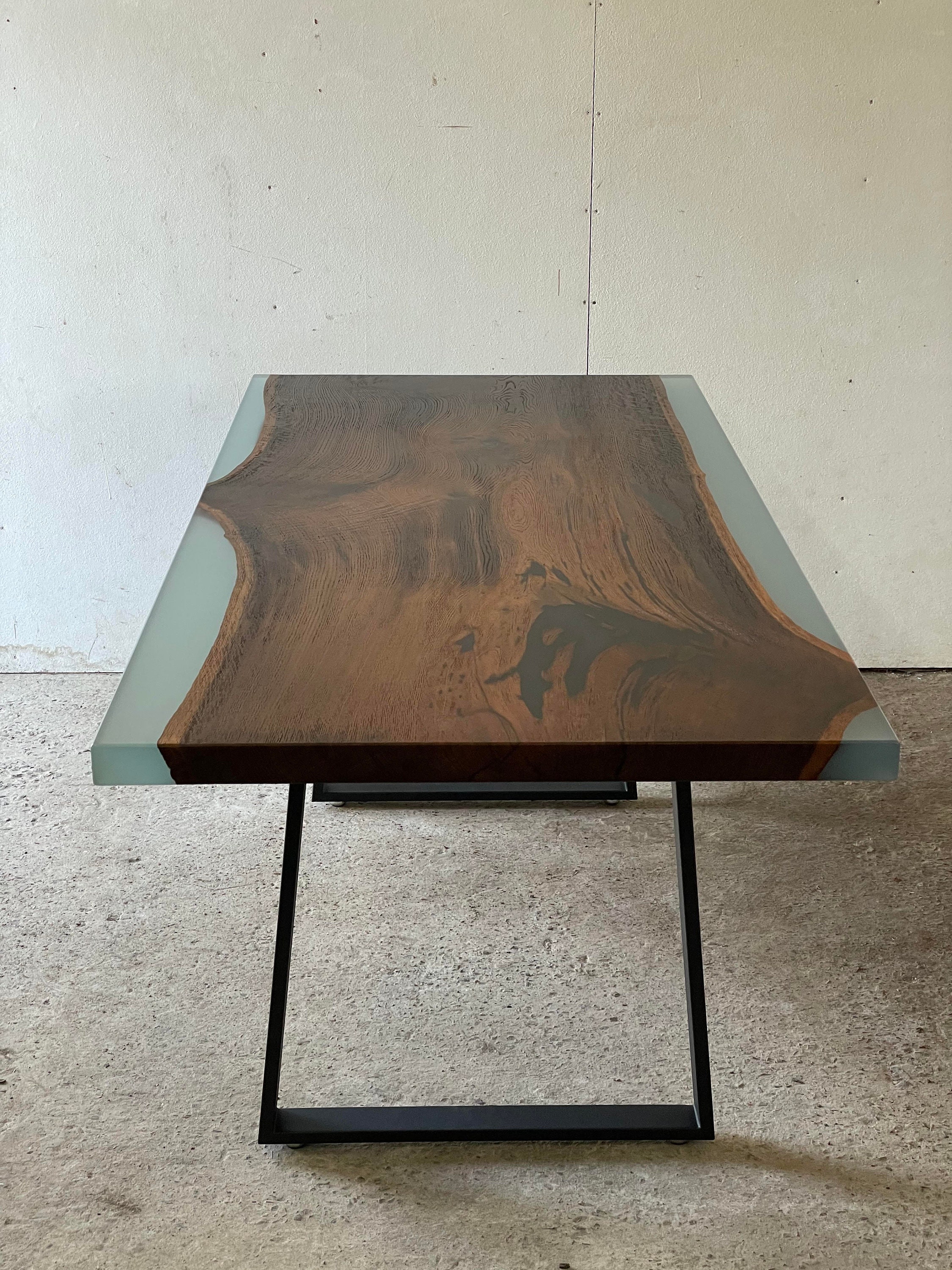 Dining Table Made From Oak Tree and Epoxy Resin, Luxury Table,big ...