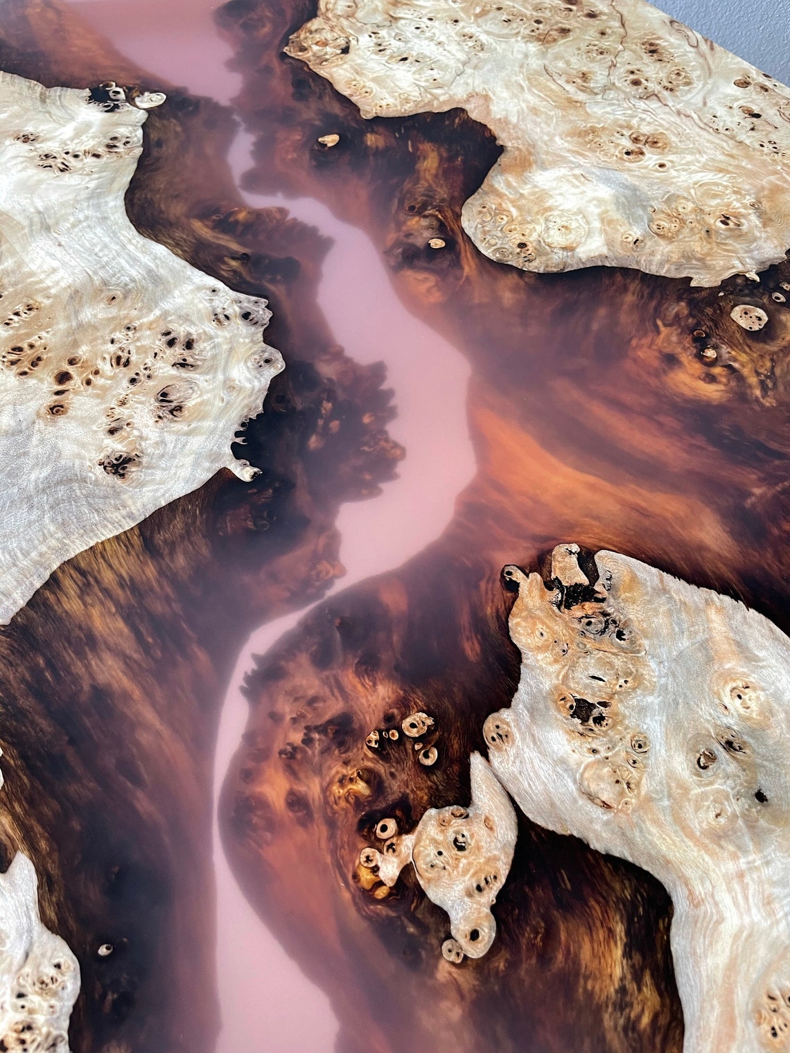 Coffee Table From Mappa Burl . Mappa Burl Table With Epoxy. Epoxy Table ...
