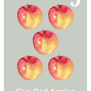 Printable Number Flash Cards 'fruits' | Montessori Learning - Etsy