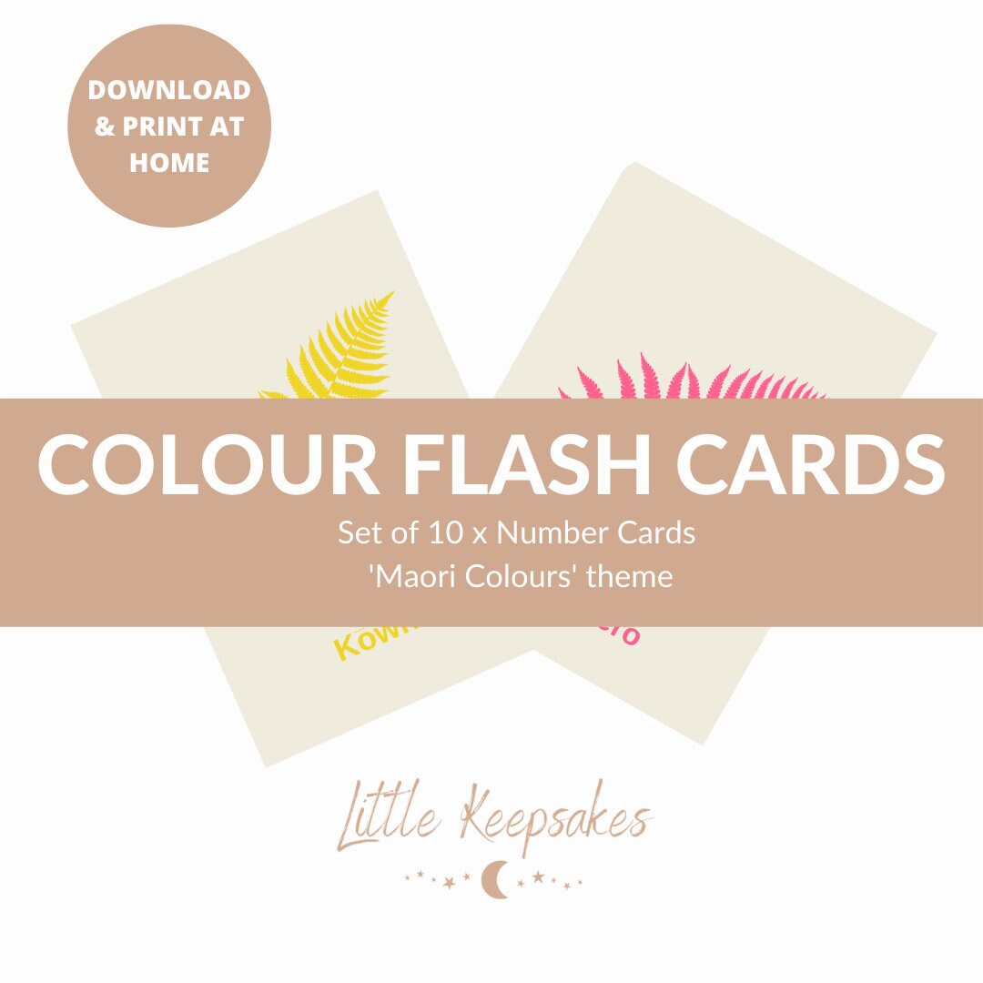 Printable Flash Cards 'maori Colours' Montessori Learning - Etsy
