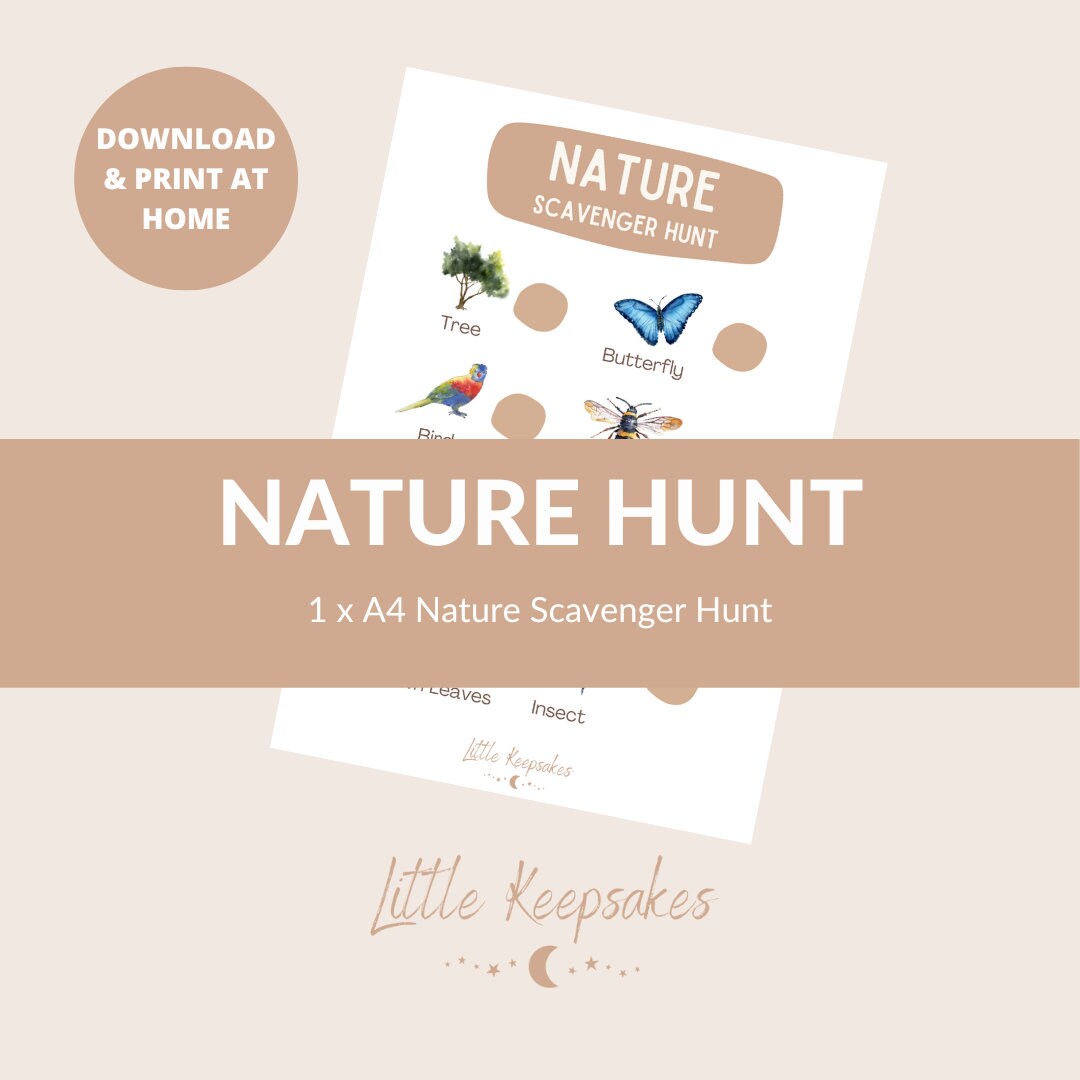 Printable Nature Scavenger Hunt Montessori Learning - Etsy
