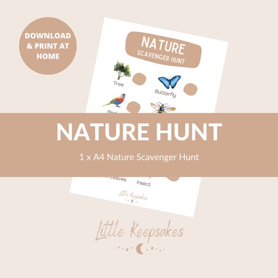 Printable Nature Scavenger Hunt Montessori Learning - Etsy