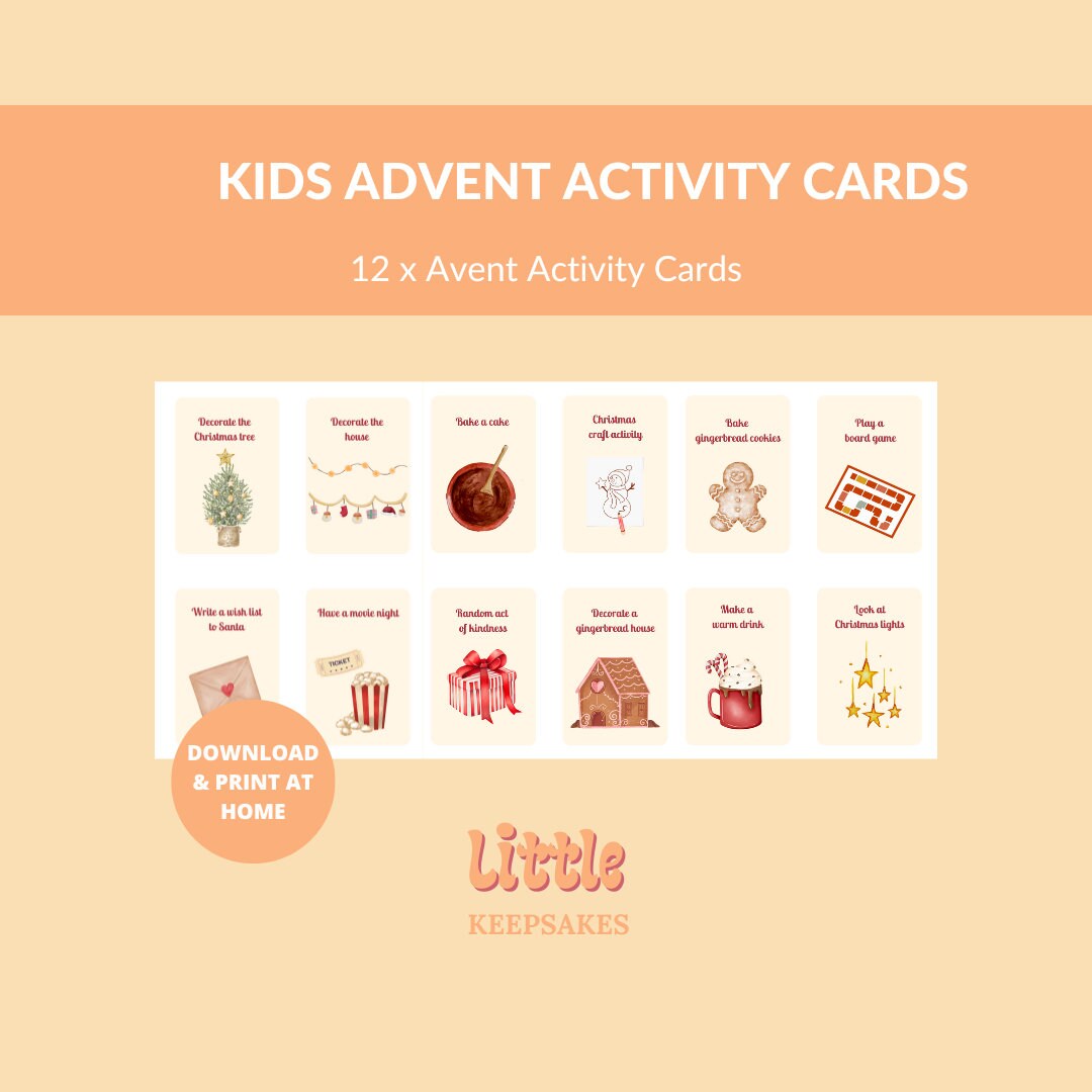 Christmas Advent Calendar Activity Cards | Kids Advent Calendar | Kids ...