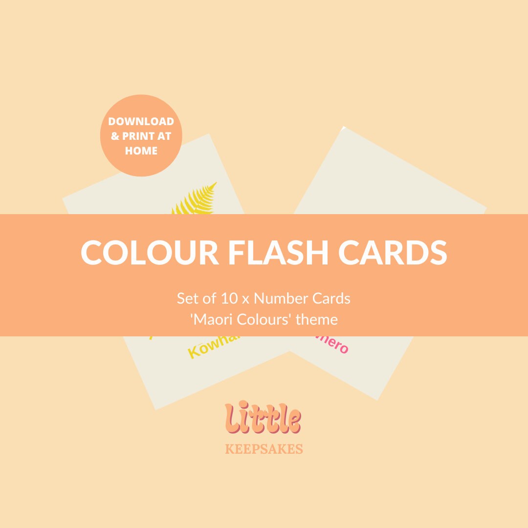 Printable Flash Cards 'maori Colours' | Montessori Learning - Etsy
