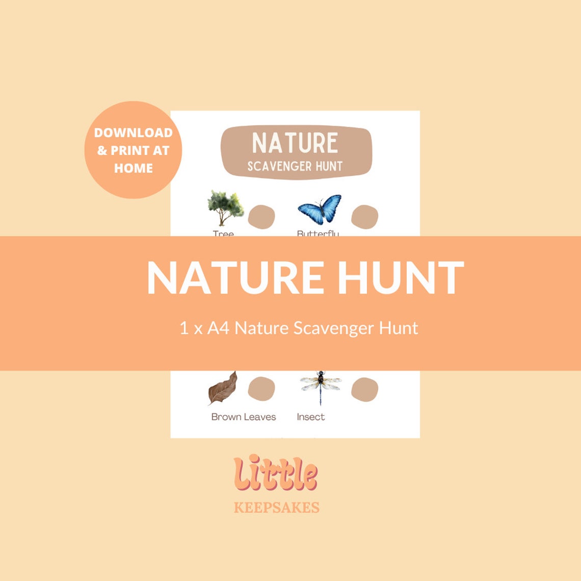 Printable Nature Scavenger Hunt Montessori Learning - Etsy
