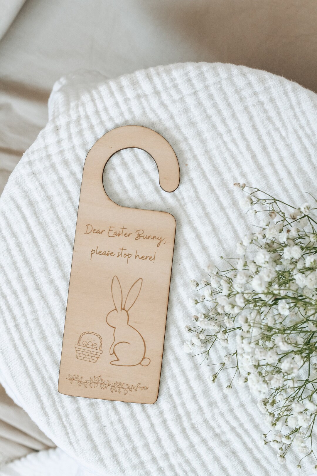 Easter Bunny Door Sign Kids Easter Keepsakes - Etsy